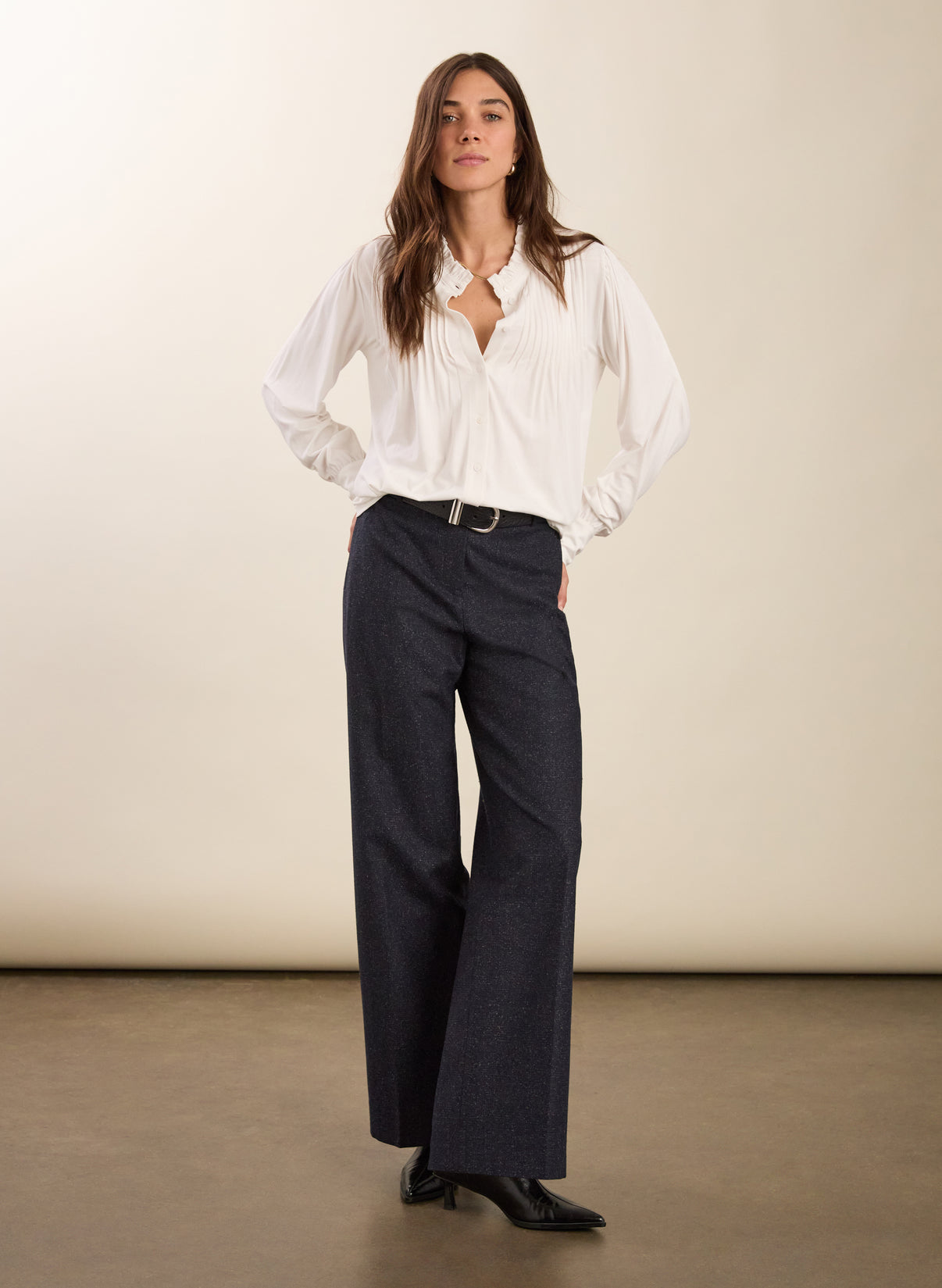 Imken Long Sleeve Blouse - Pure White | Baukjen