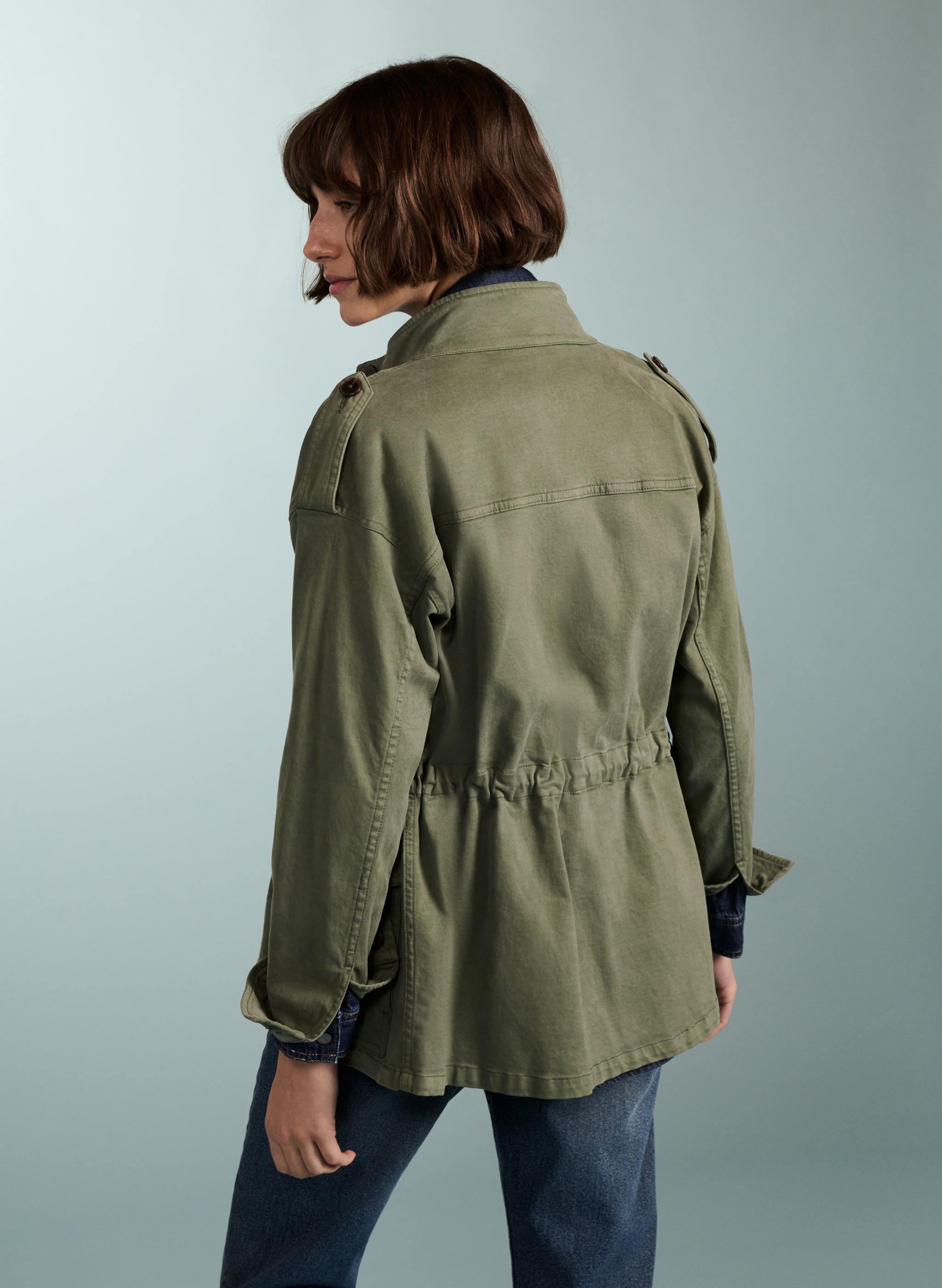 Anna Organic Cotton Jacket - Light Khaki | Baukjen