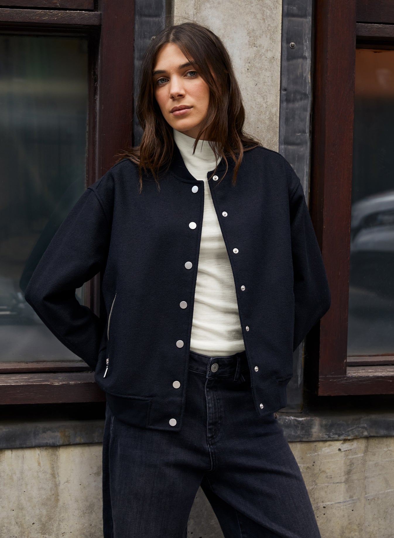 Augustina Sheer Wool Blend Top - Soft White | Baukjen