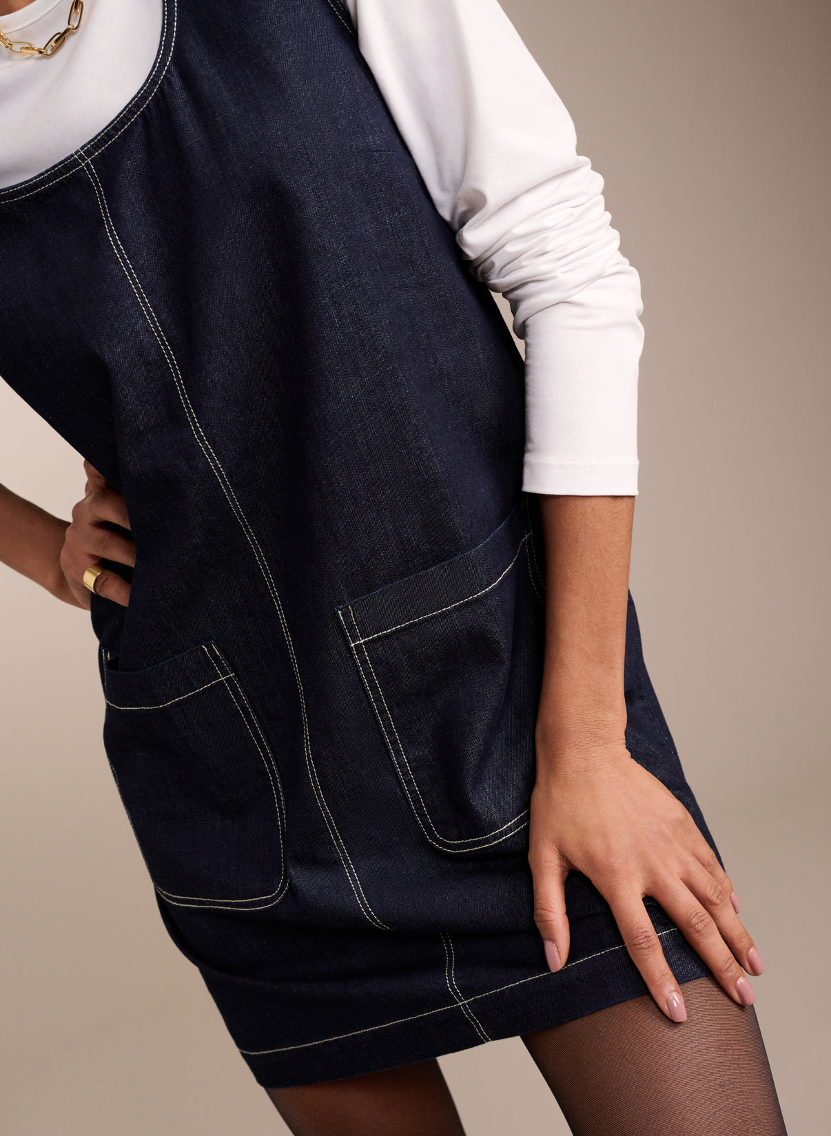 Connie Organic Cotton Dress - Dark Denim | Baukjen