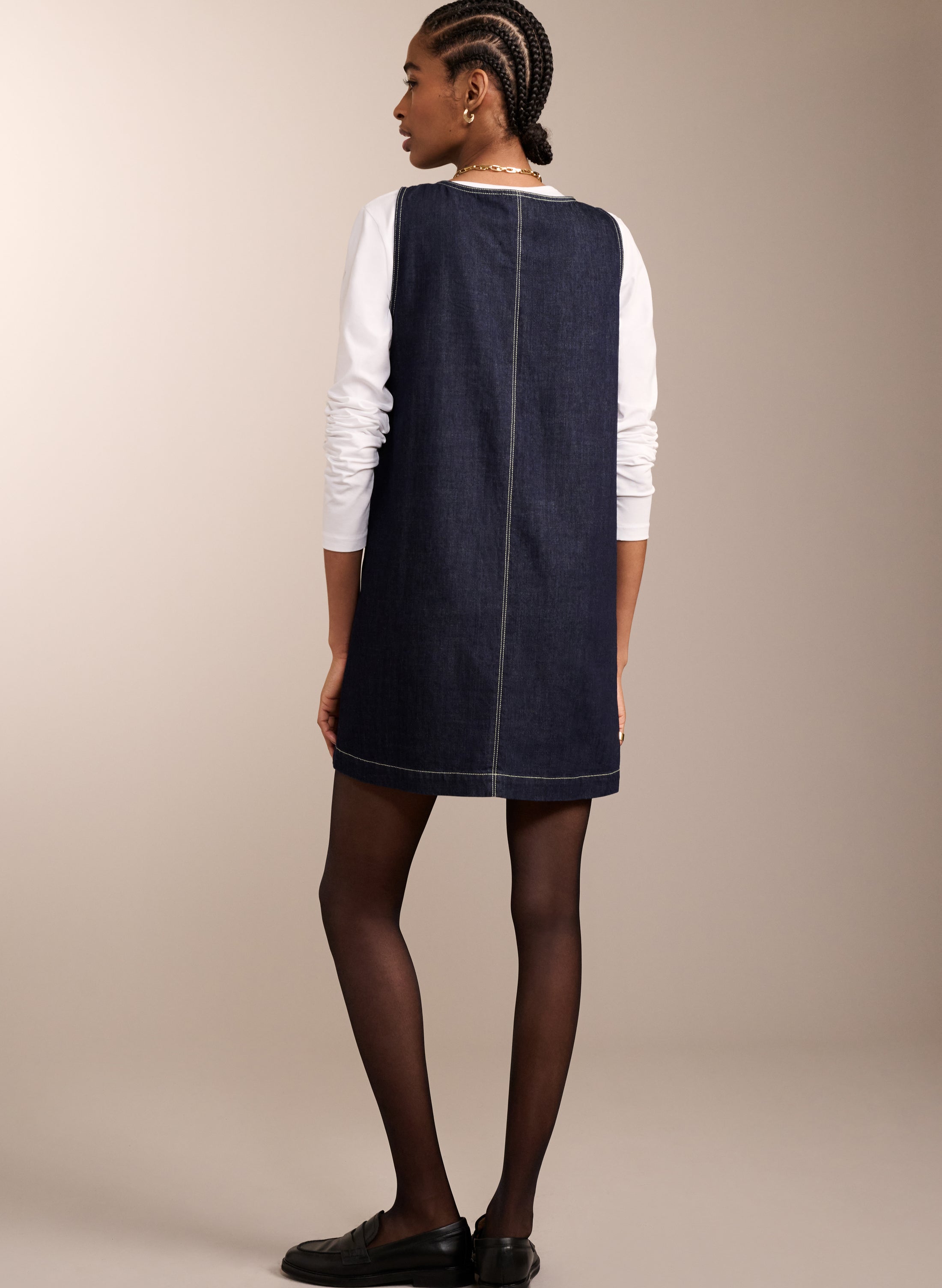 Connie Organic Cotton Dress - Dark Denim | Baukjen