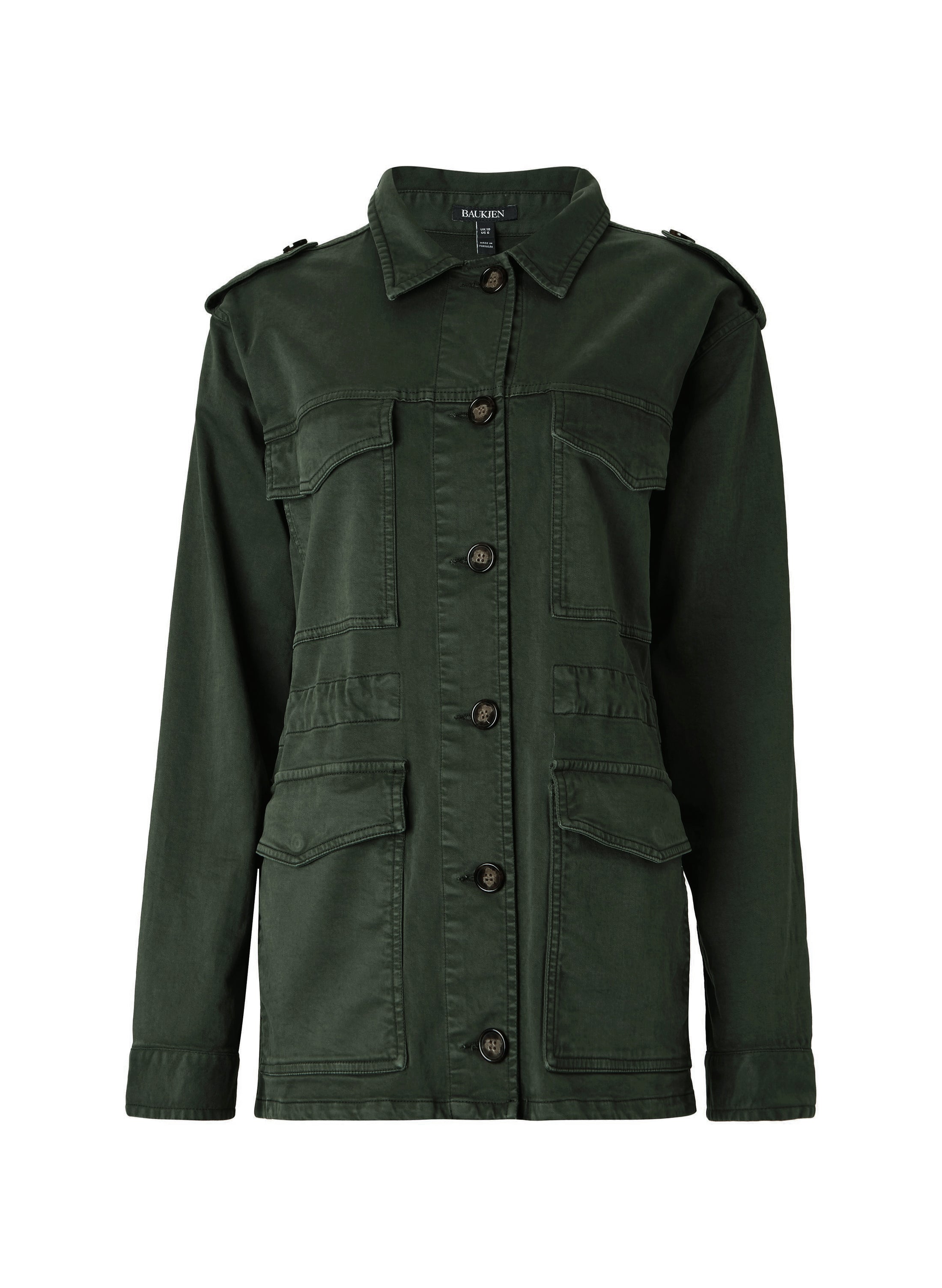 Drake Organic Cotton Utility Jacket - Deep Khaki | Baukjen