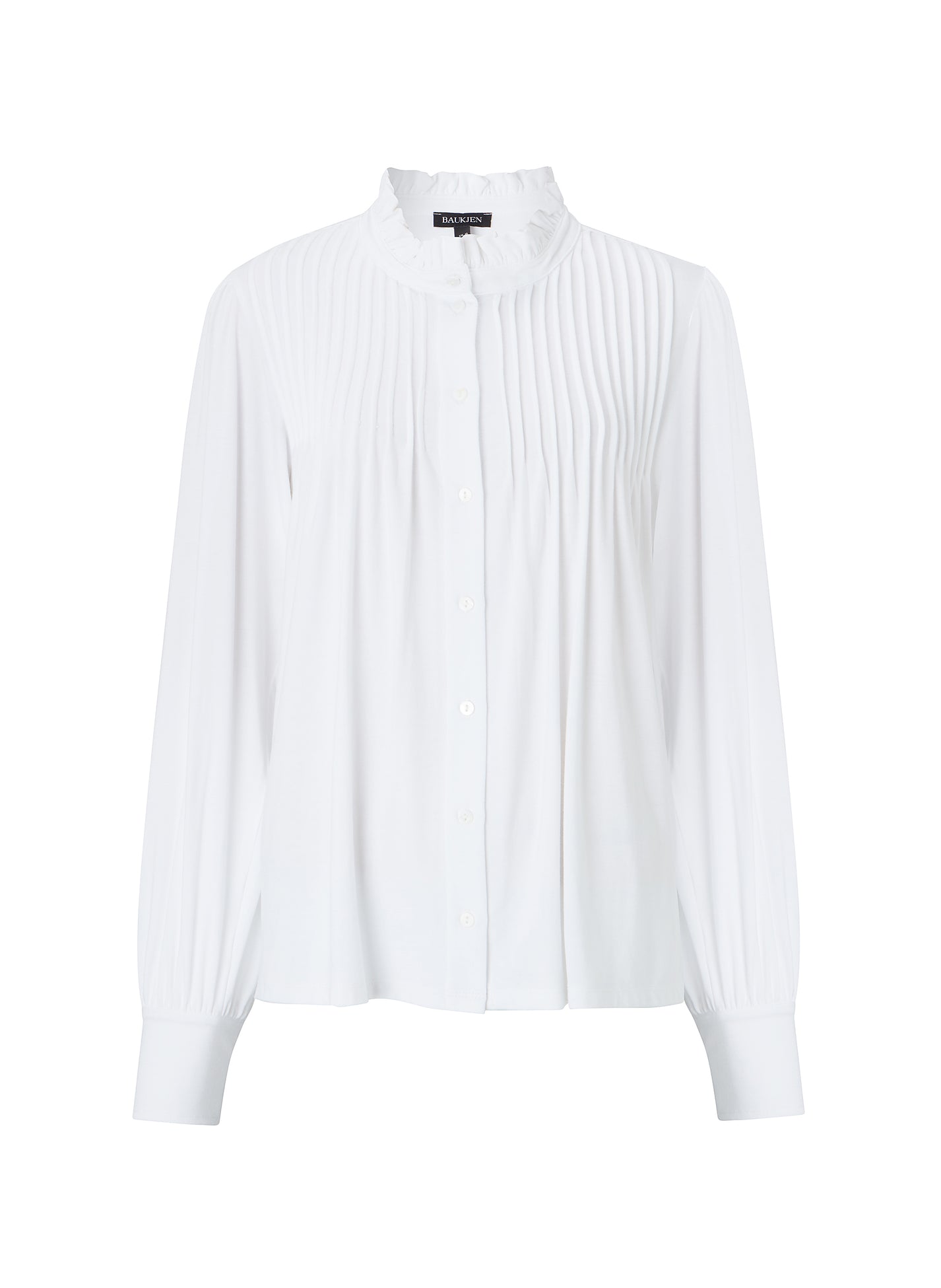 Imken Long Sleeve Blouse - Pure White | Baukjen