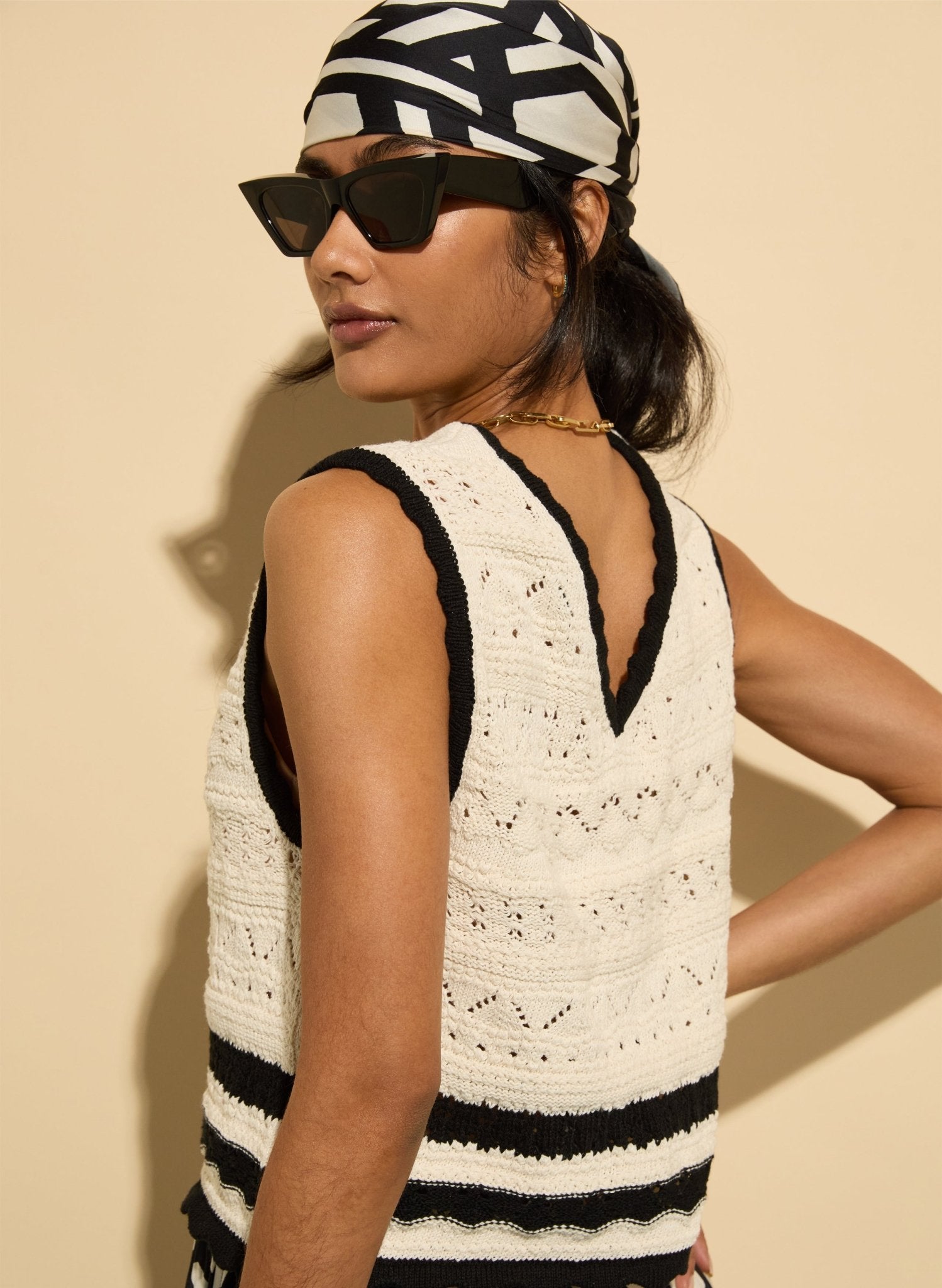 Apryl Ecotec Tank - Cream and Black | Baukjen