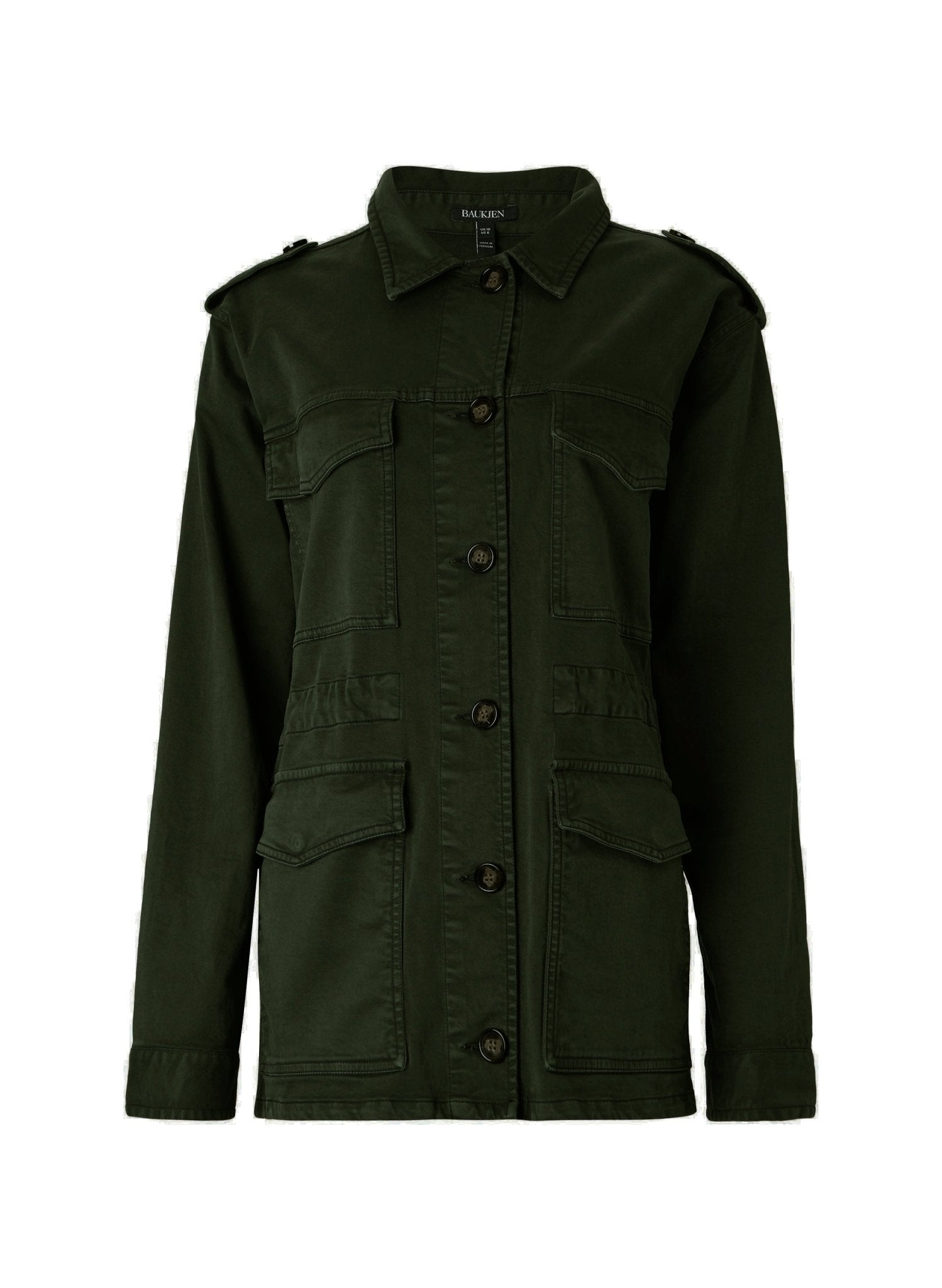 Drake Organic Cotton Utility Jacket - Deep Khaki | Baukjen