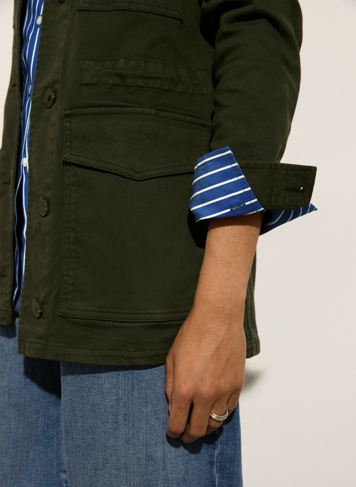 Drake Organic Cotton Utility Jacket - Deep Khaki | Baukjen