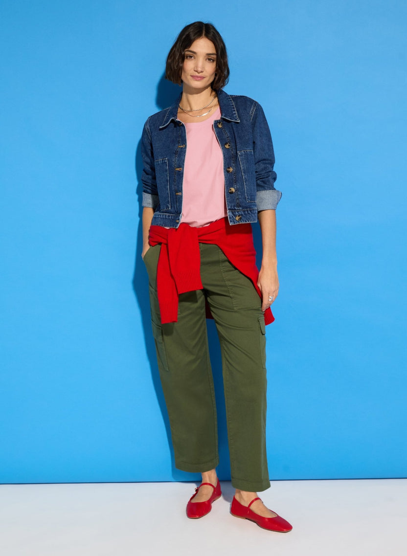 Edith Organic Cotton Cargos - Khaki | Baukjen