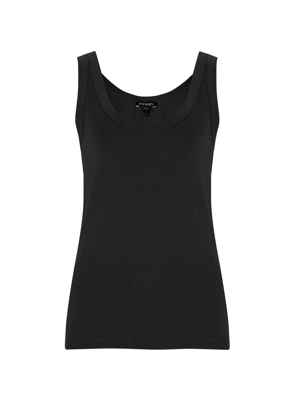 Brenna Scoop Neck Vest - Caviar Black | Baukjen